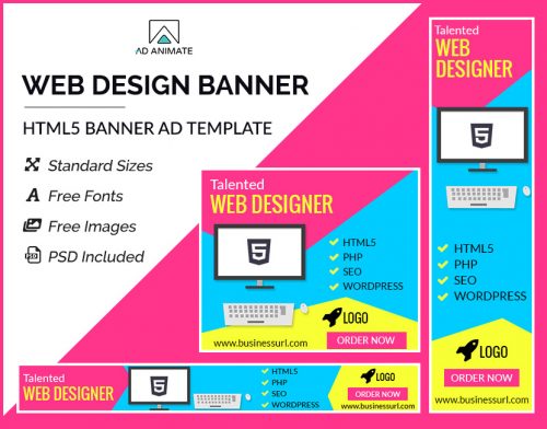 Web Design Banner (PS006) | AdAnimate