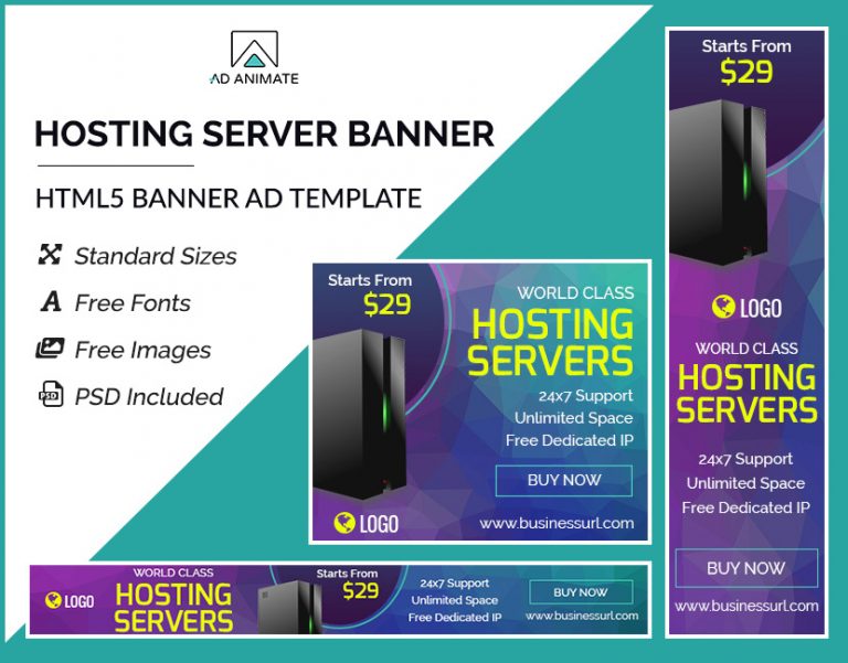 Hosting Server Banner (PS008) | AdAnimate