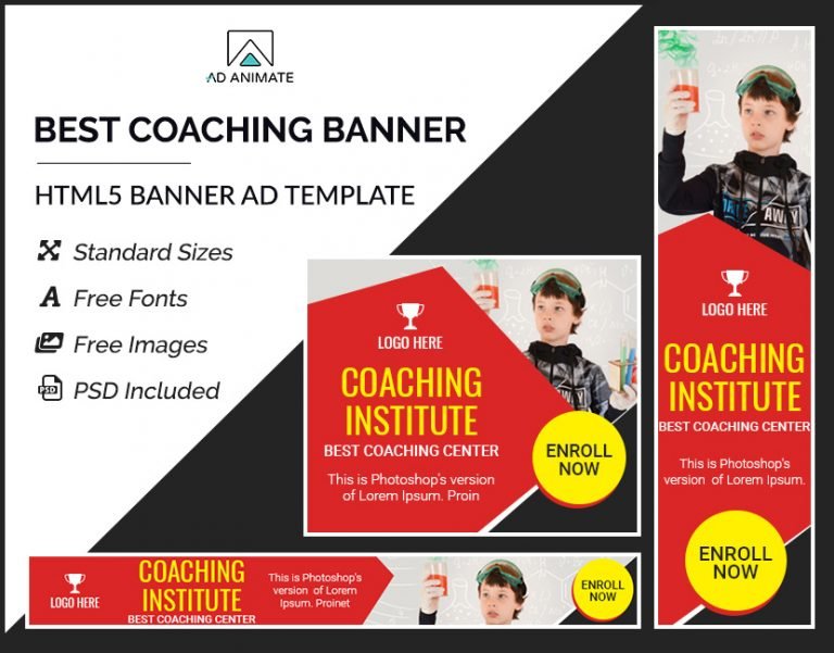 Best Coaching Ad Banner Template Education Institute Ads